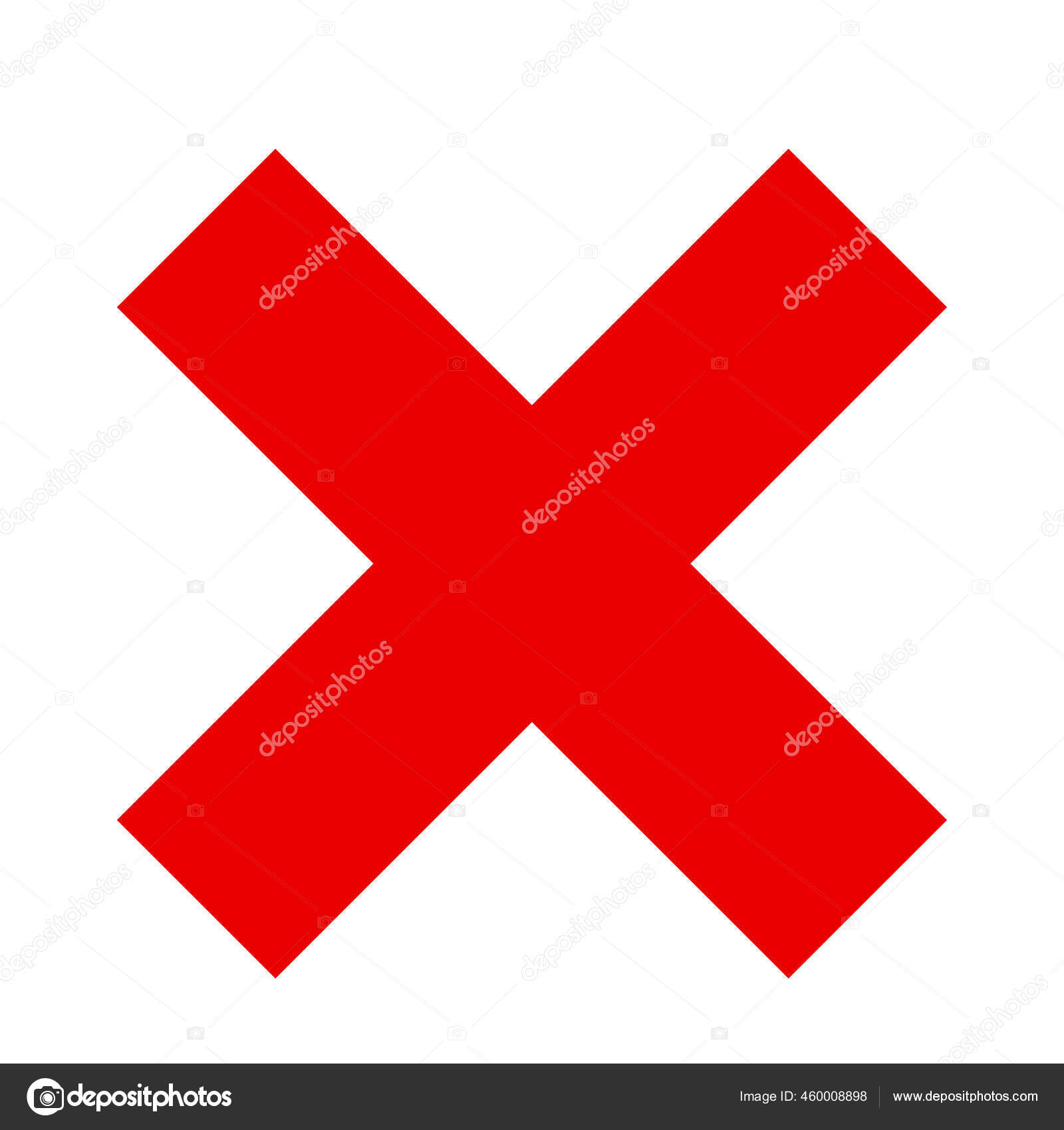 Cross Symbol Letter Simple Vector Graphics Design Stock Vector by ...