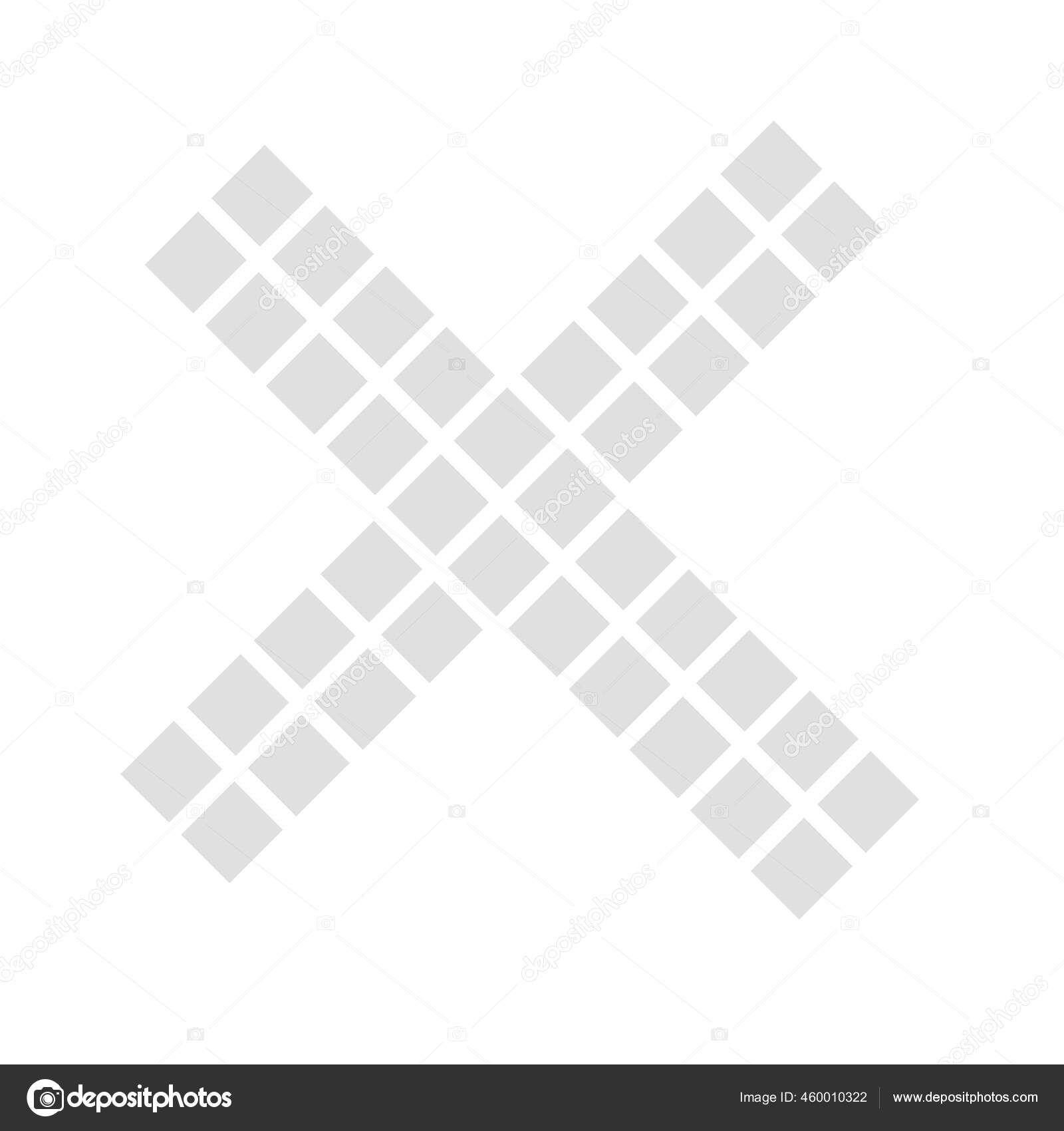 Cross Symbol Letter Simple Vector Graphics Design Stock Vector by ...