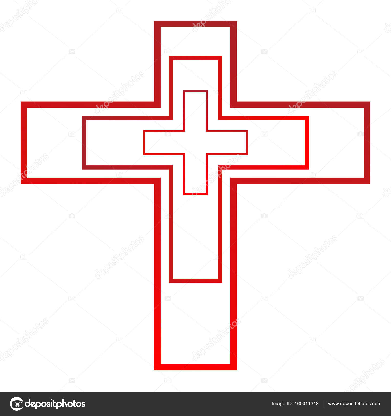 Cross Symbol Christian Cross Simple Vector Icon Stock Vector by ...