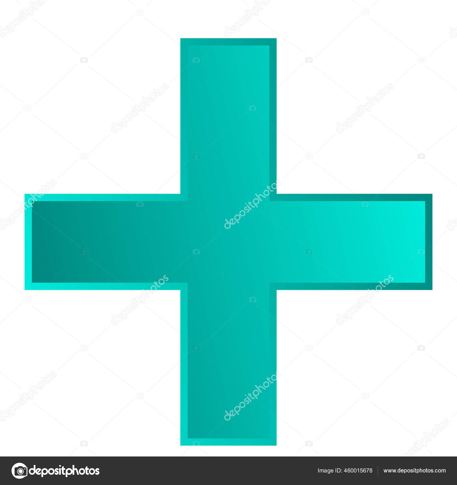 Cross Symbol Christian Cross Simple Vector Icon Stock Vector Image by ...