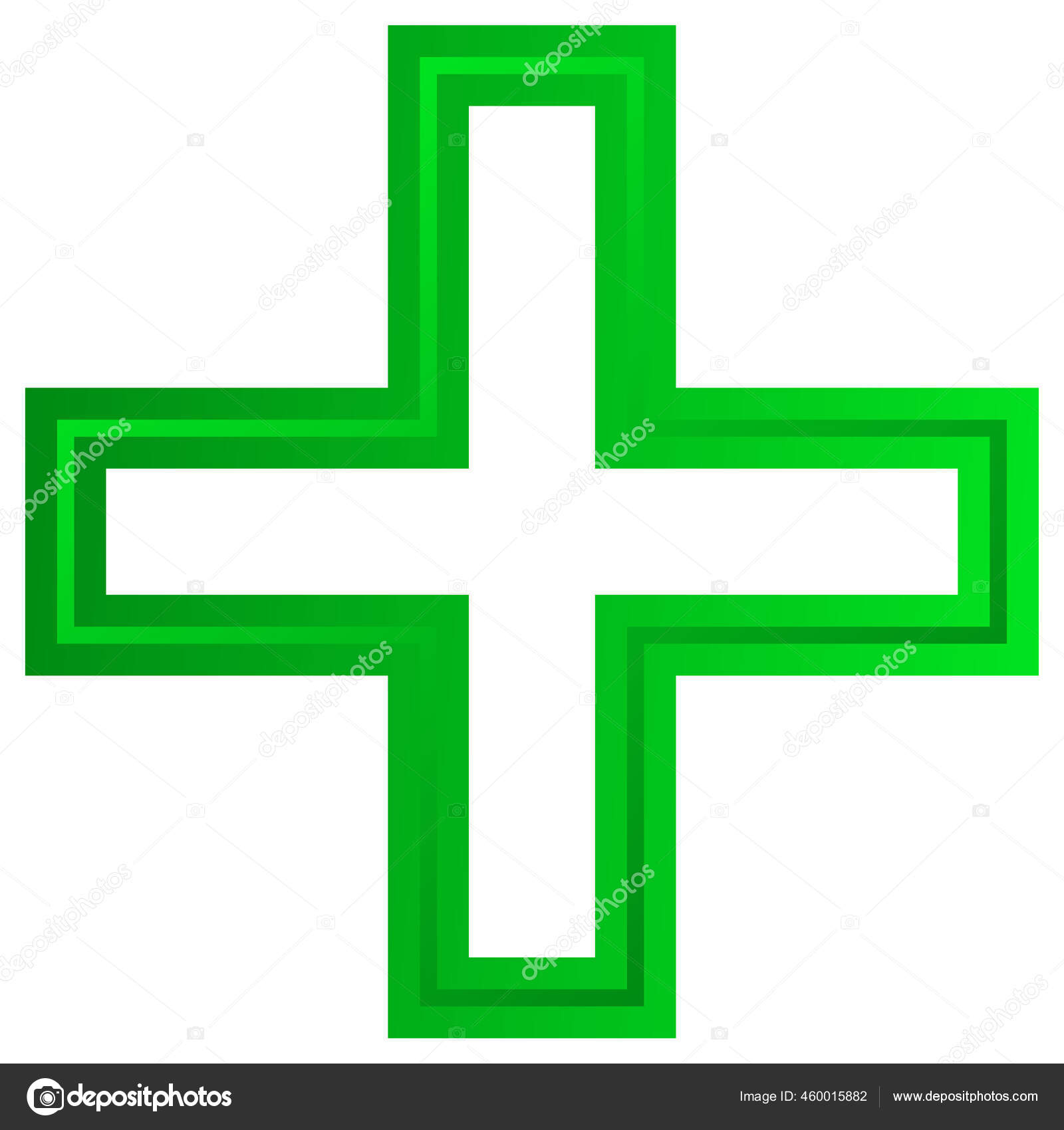 Cross Symbol Christian Cross Simple Vector Icon Stock Vector Image by ...
