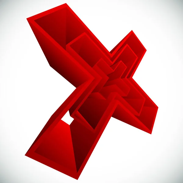 Cross Symbol Letter Simple Vector Graphics Design Stock Vector by ...