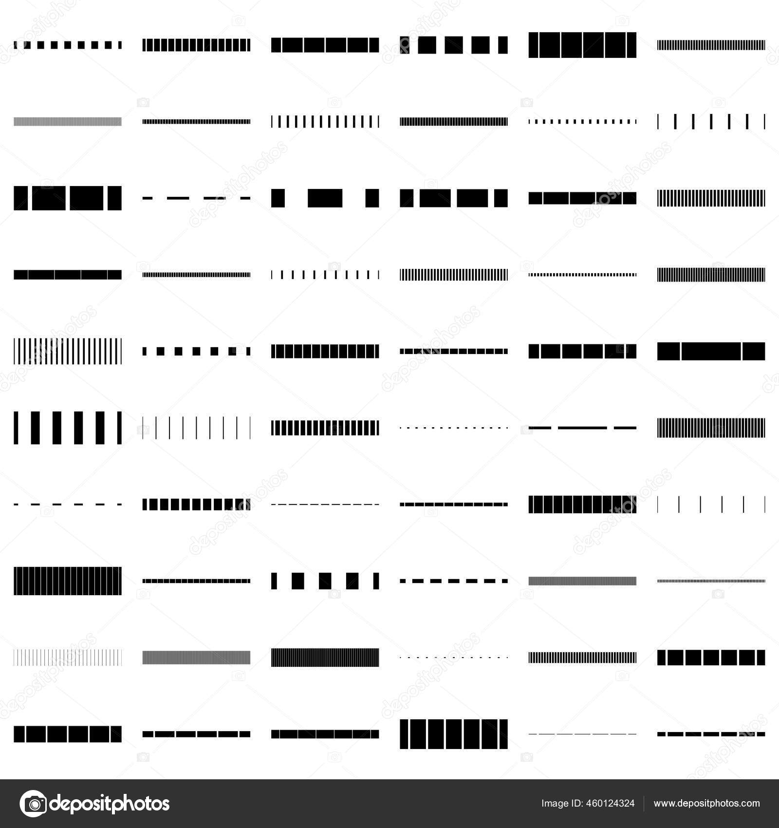 Horizontally Repeatable Dashed Lines Set Stock Vector by ©vectorguy ...