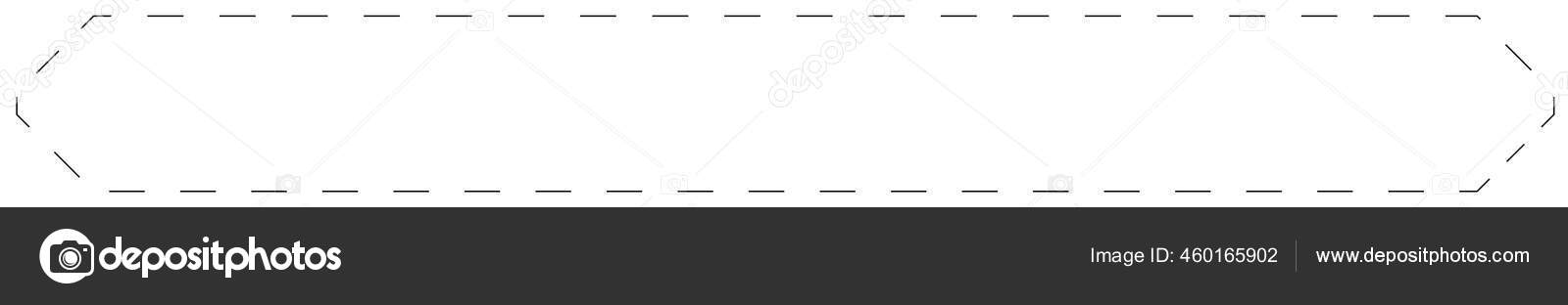 Dashed Line Border Frame Vector Illustration Element Stock Vector by ...