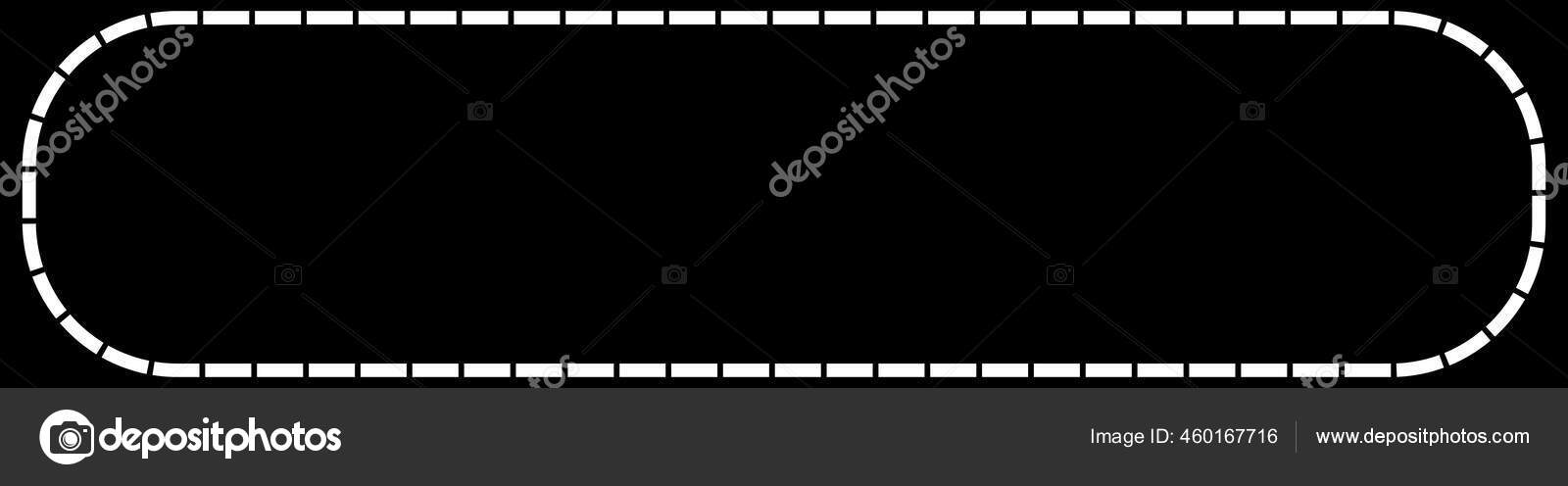 Dashed Line Border Frame Vector Illustration Element Stock Vector Image ...