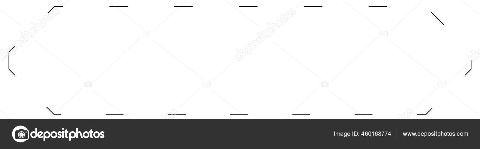 Dashed Line Border Frame Vector Illustration Element Stock Vector by ...