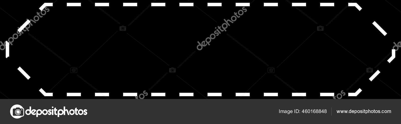 Dashed Line Border Frame Vector Illustration Element Stock Vector Image ...