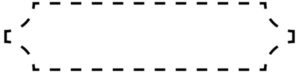 Dashed Line Border Frame Vector Illustration Element Stock Vector Image ...