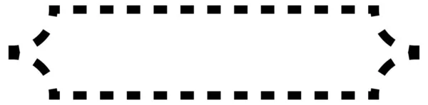 Dashed Line Border Frame Vector Illustration Element Stock Vector Image ...