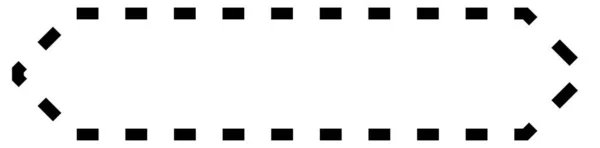 Dashed Line Border Frame Vector Illustration Element Stock Vector by ...