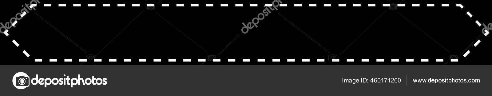 Dashed Line Border Frame Vector Illustration Element Stock Vector by ...