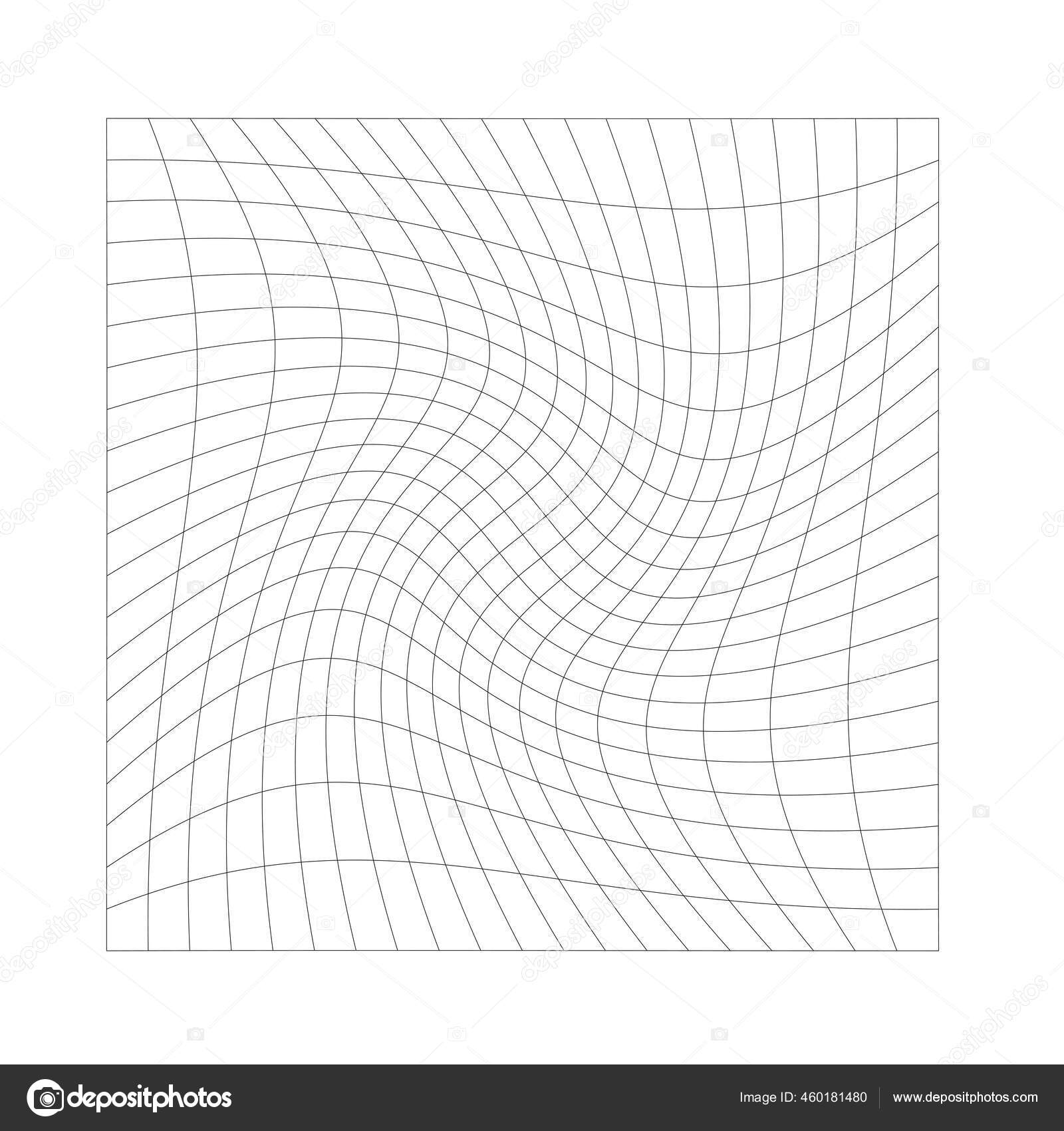 Grid Mesh Deform Distort Effect Abstract Vector Element Stock Vector ...