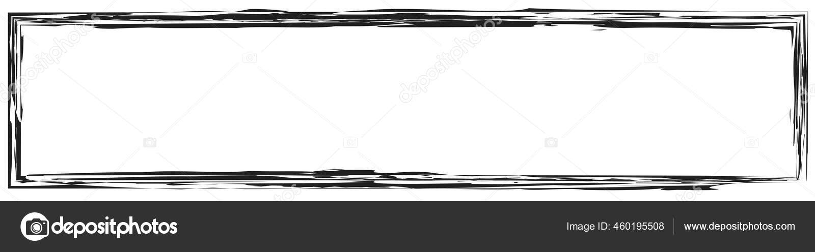 Grungy Rectangular Frame Border Plaque Outline Stock Vector by ...