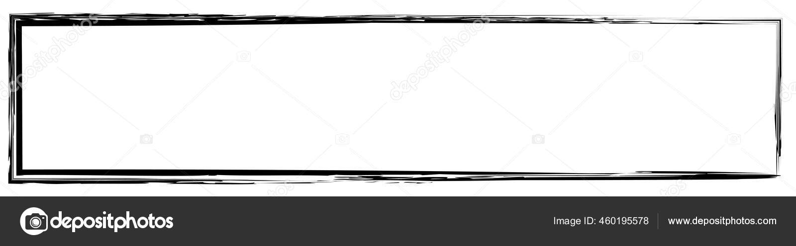 Grungy Rectangular Frame Border Plaque Outline Stock Vector by ...