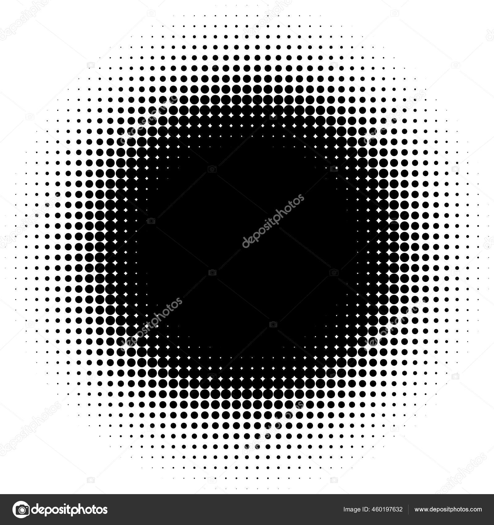 Regular Simple Circle Circular Halftone Effect Vector Illustration ...