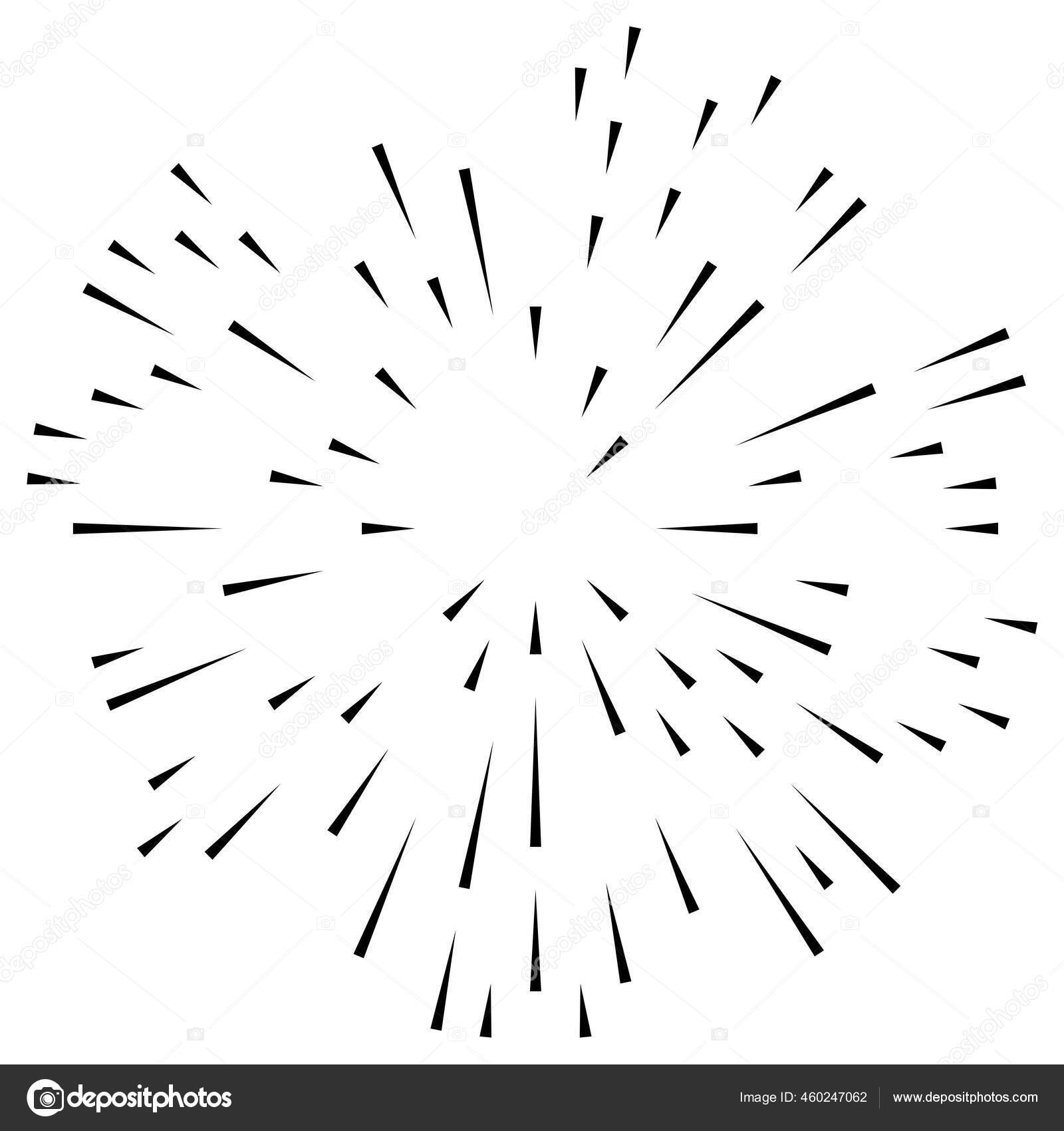 Radiating Lines Stripes Abstract Element Explosion Vector Illustration ...