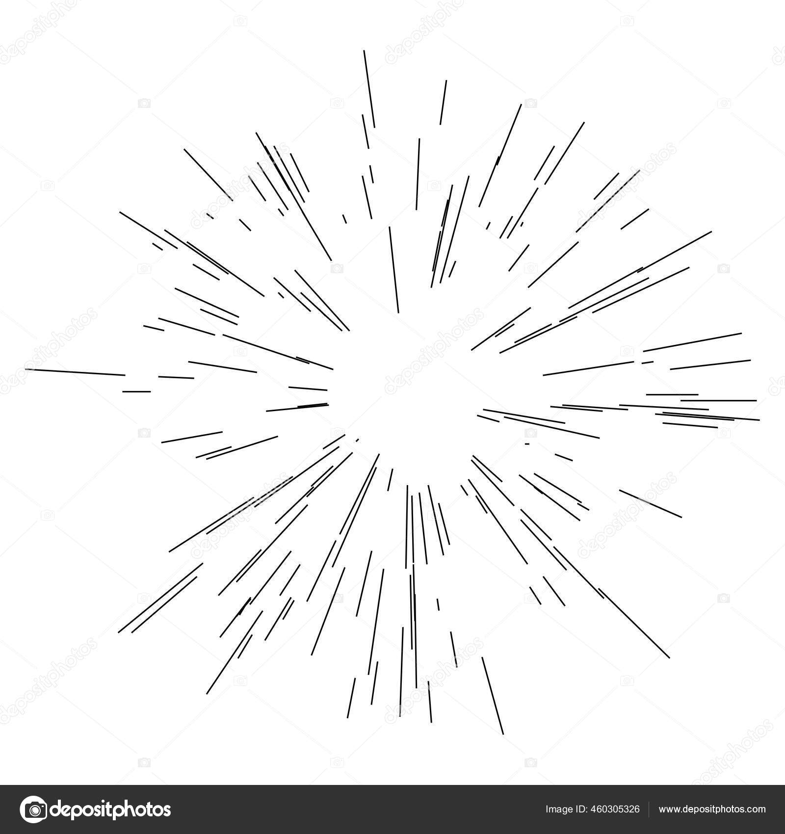 Radiating Lines Stripes Abstract Element Explosion Vector Illustration ...