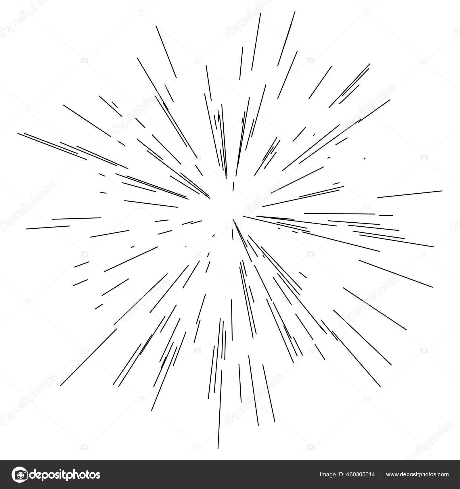 Radiating Lines Stripes Abstract Element Explosion Vector Illustration ...