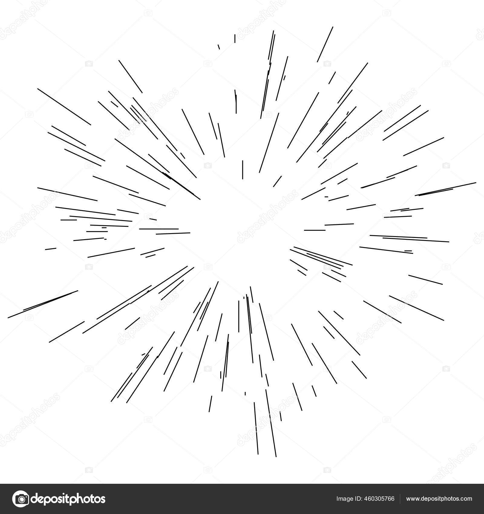 Radiating Lines Stripes Abstract Element Explosion Vector Illustration ...