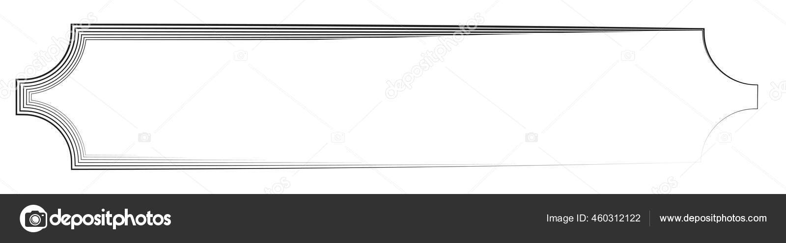 Grungy Rectangular Frame Border Plaque Outline Stock Vector by ...