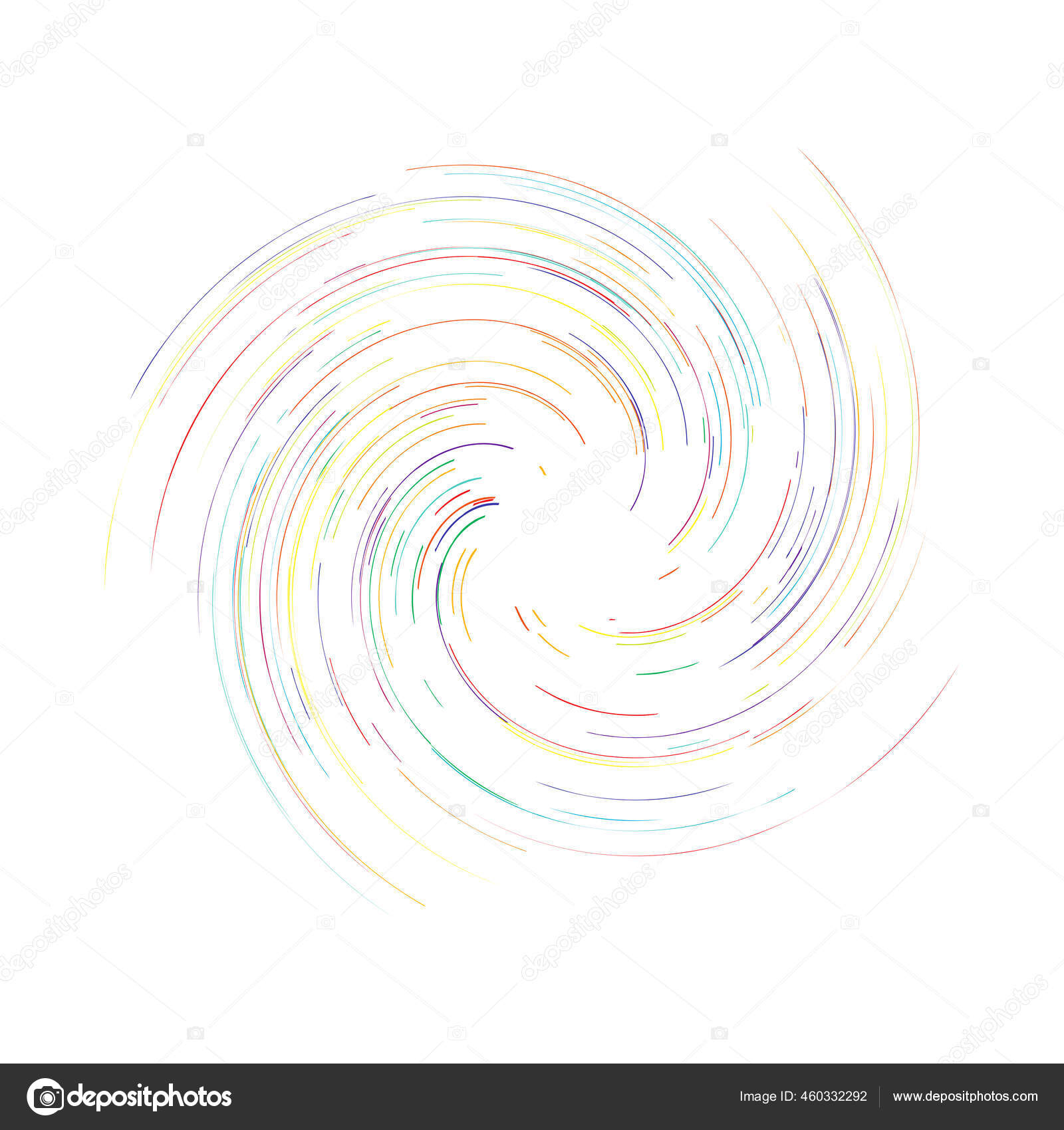 Elemen Desain Spiritual Ilustrasi Vektor Garis Radial Berputar Vektor ...