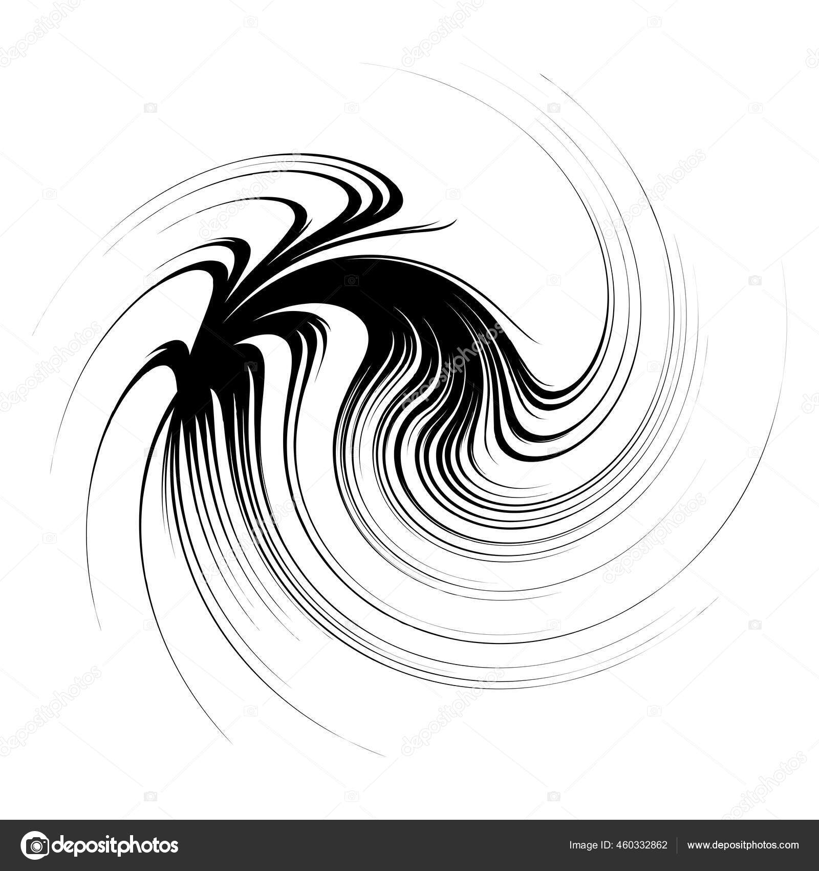 Elemento Diseño Espiral Ilustración Vectorial Líneas Radiales ...