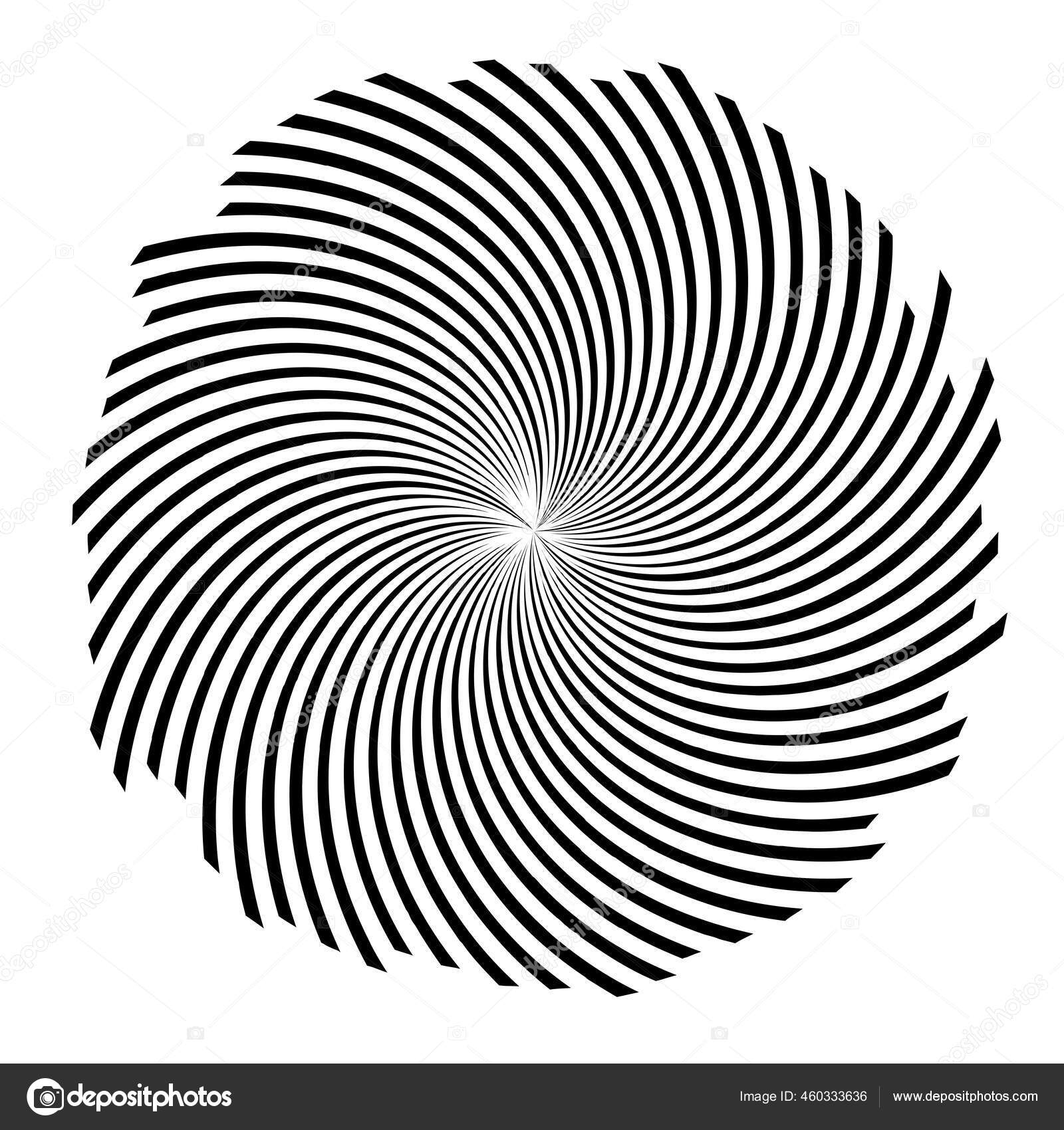 Elemen Desain Spiritual Ilustrasi Vektor Garis Radial Berputar Vektor ...