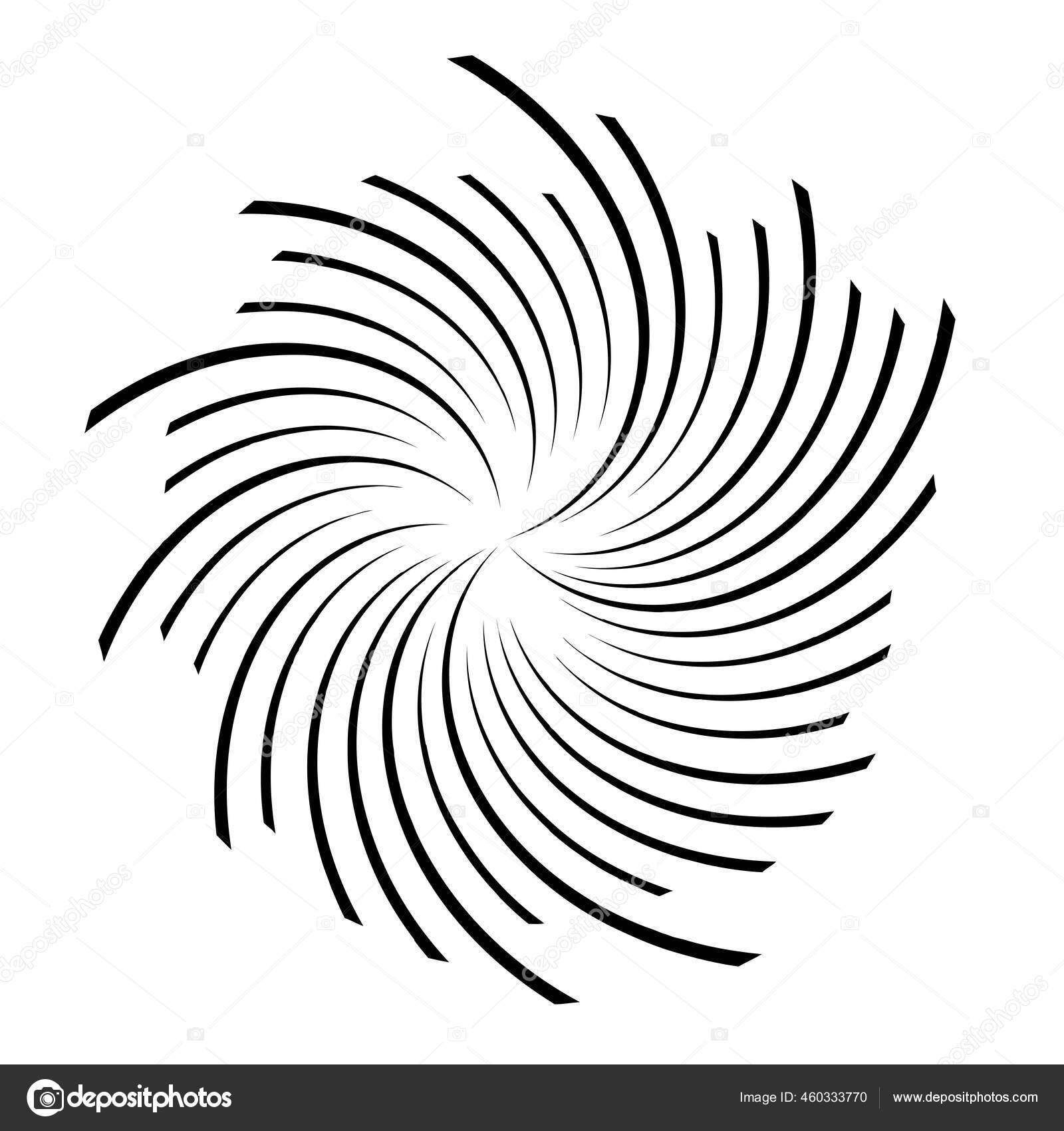 Elemen Desain Spiritual Ilustrasi Vektor Garis Radial Berputar Vektor ...