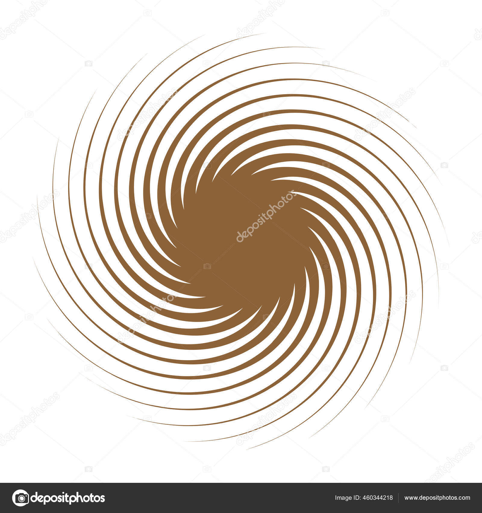 Radiating Swirl Twirl Twirling Element Shape Vector Illustration Stock ...