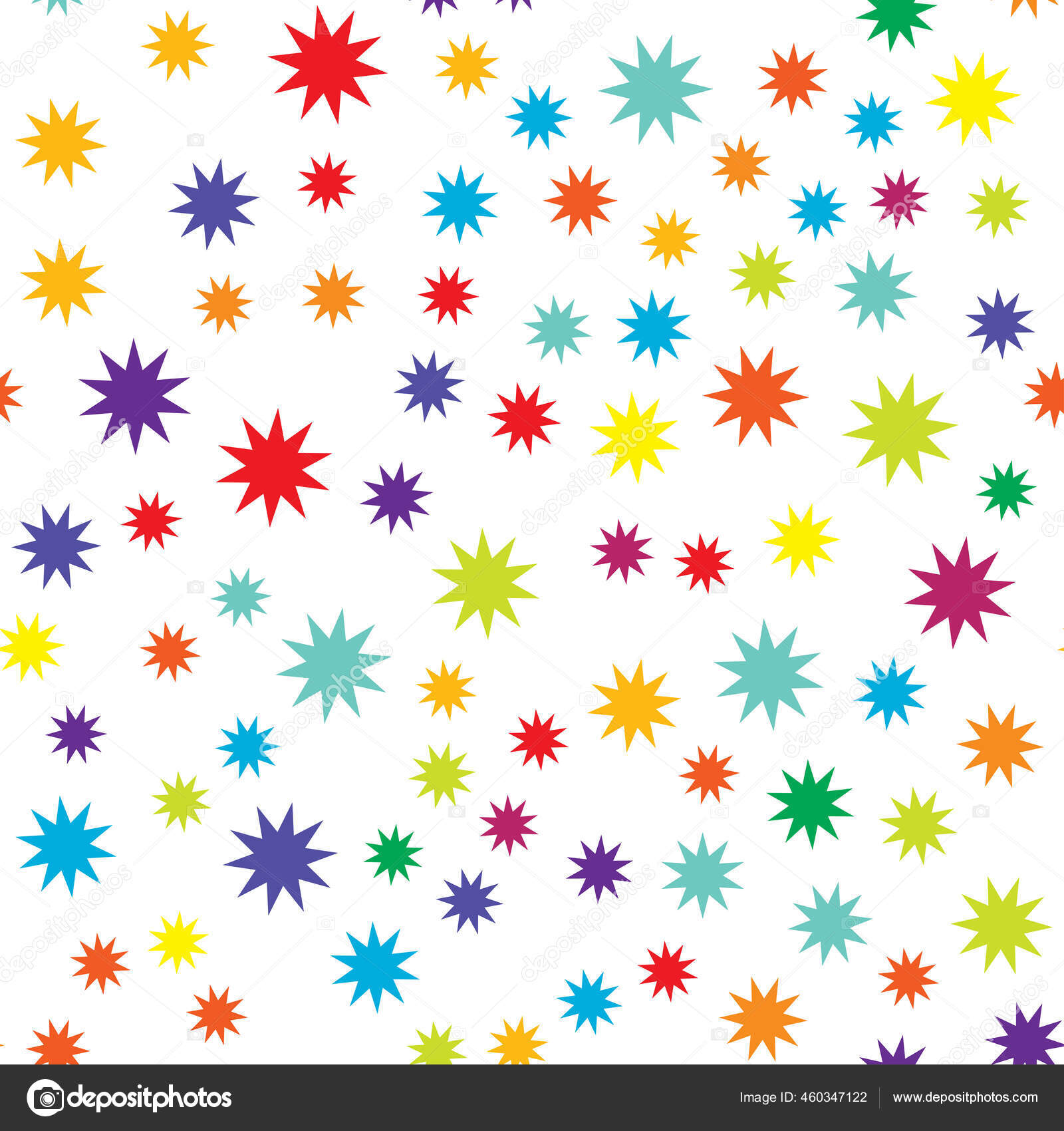 Random Stars Shape Pattern Background Seamlessly Repeatable Stock ...