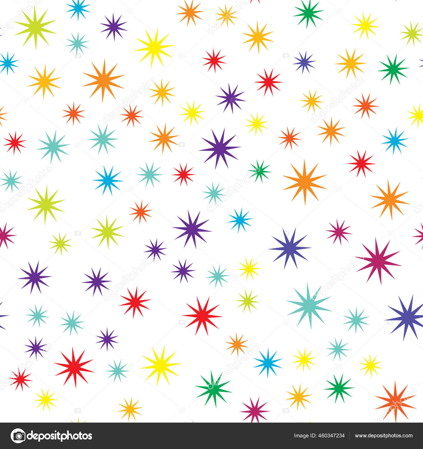 Random Stars Shape Pattern Background Seamlessly Repeatable Stock ...
