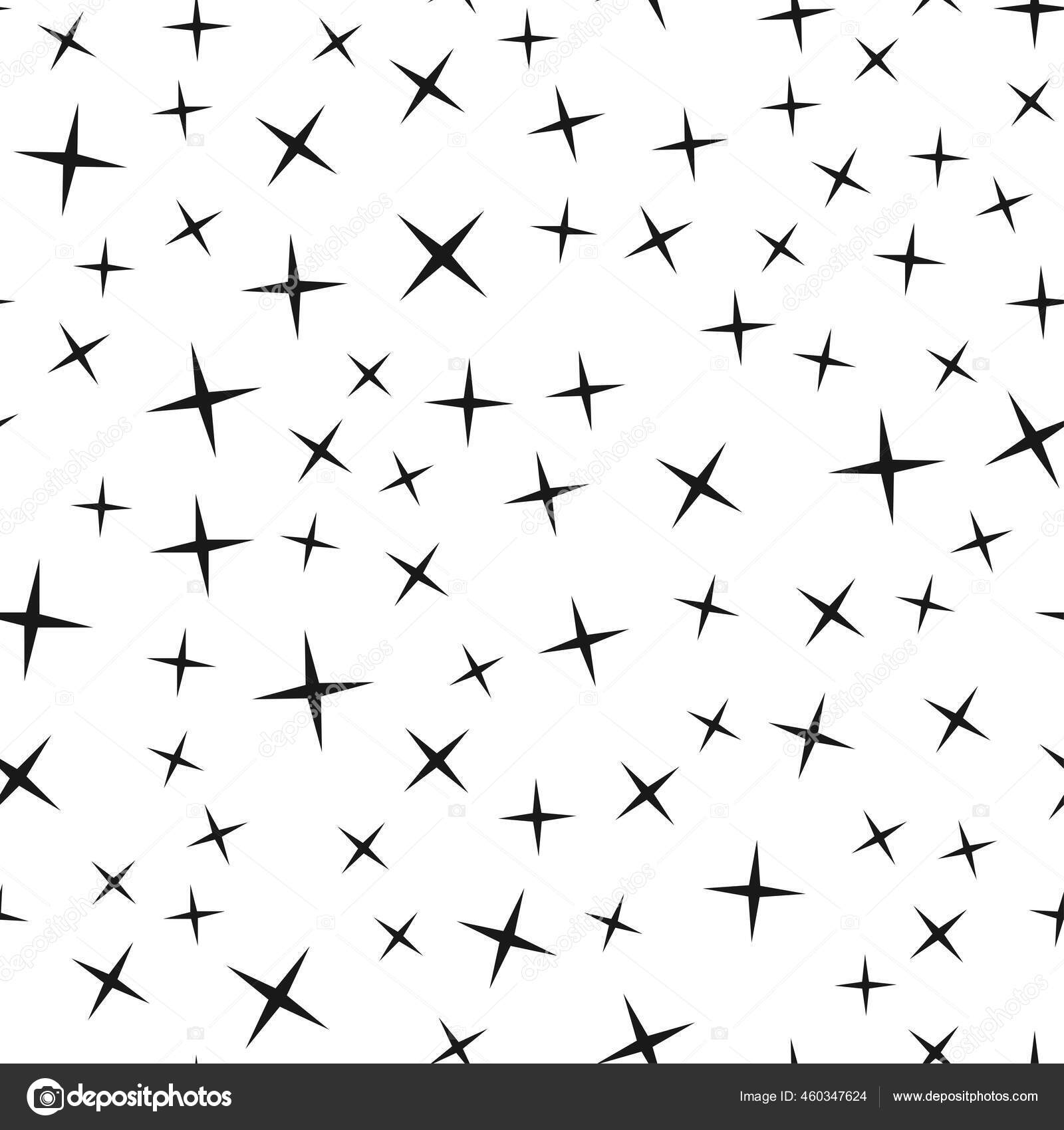Random Stars Shape Pattern Background Seamlessly Repeatable Stock ...