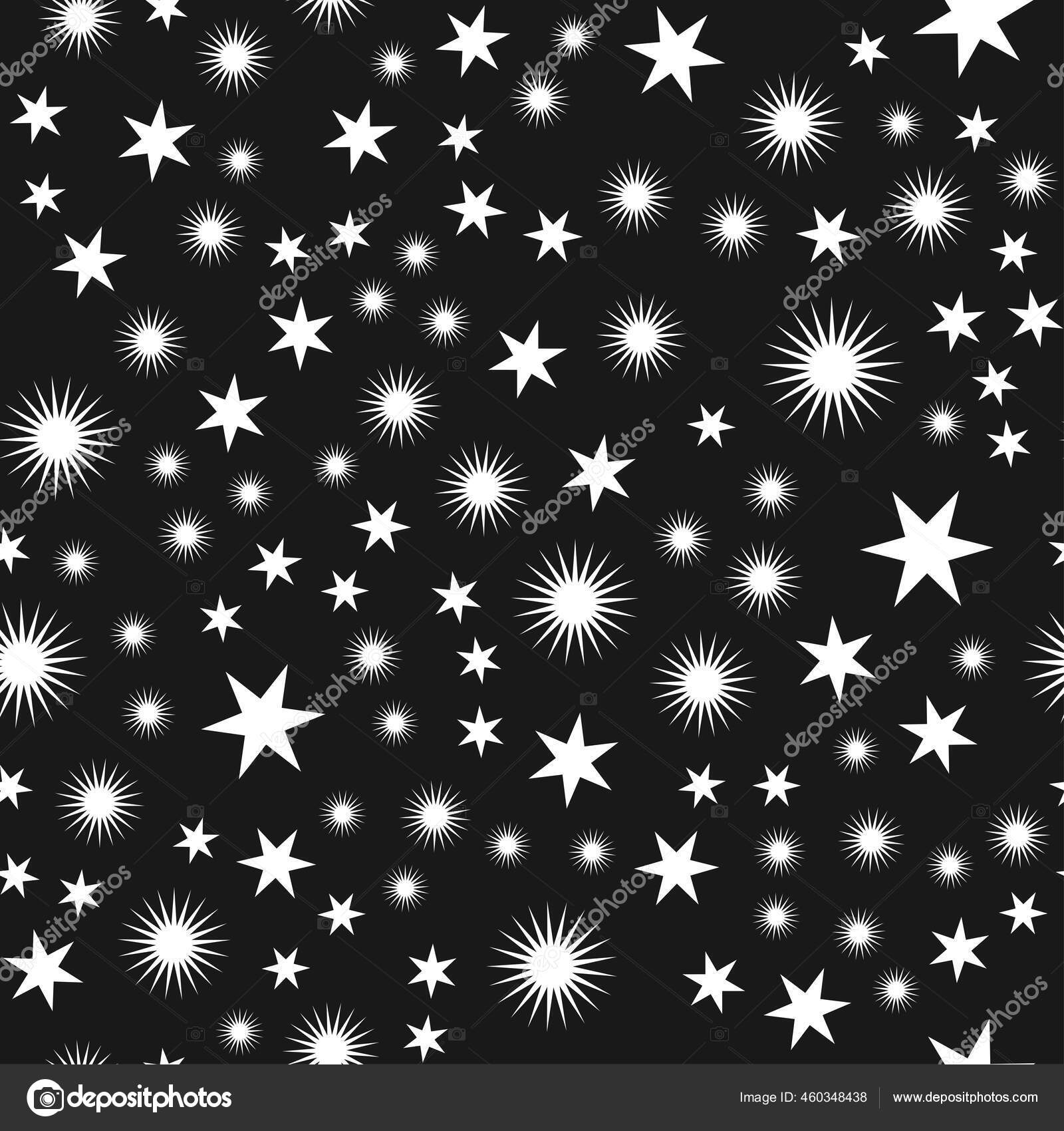 Random Stars Shape Pattern Background Seamlessly Repeatable Stock ...