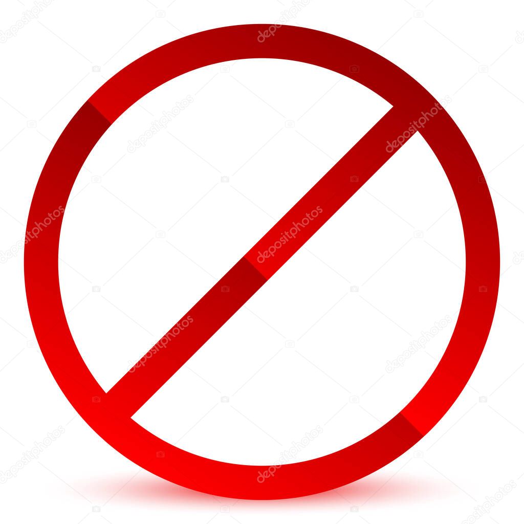 Icono de signo de prohibición-restricción. No hay entrada, no hay ...