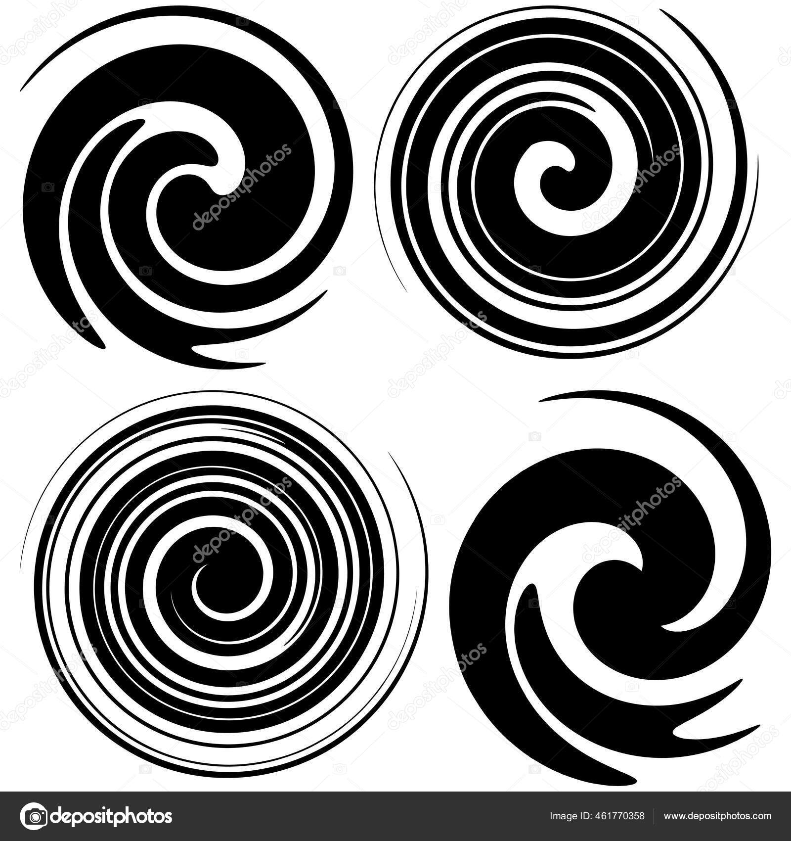 Spiral Twirl Whirl Design Element Volute Helix Kink Shape Shape Stock ...