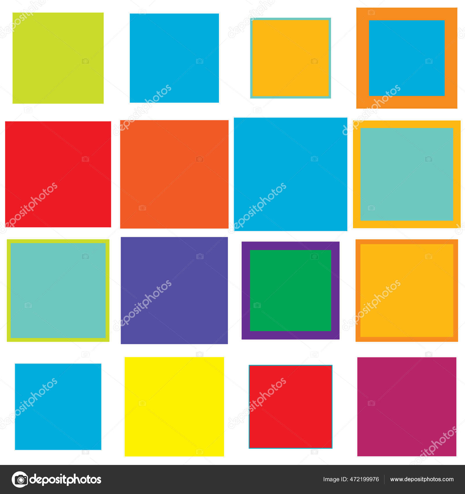 Colorful Vivid Vibrant Random Squares Mosaic Tiles Pattern Background ...