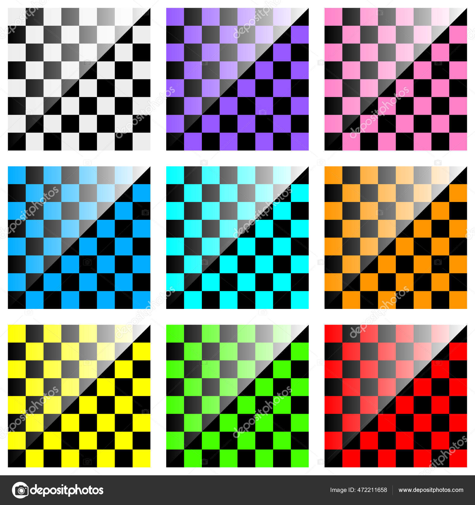 Colored Checkerboard Chessboard Chesstable Checkered Squares Seamlessly ...