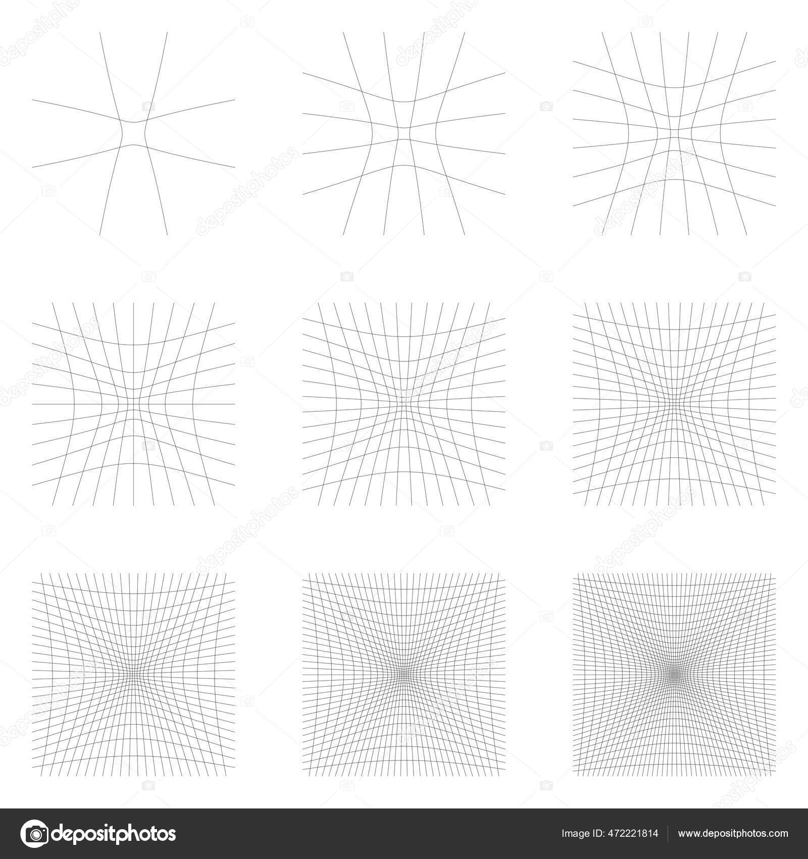 Grid Mesh Lattice Grating Distort Deform Effect Distortion Deformation ...