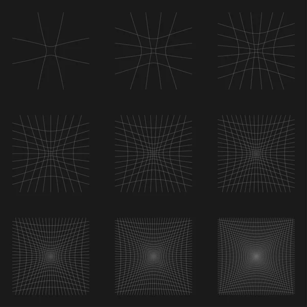 Grid Mesh Lattice Grating Distort Deform Effect Distortion Deformation Array Stock Vector Image ...