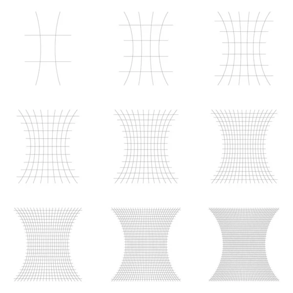 Grid Mesh Lattice Grating Distort Deform Effect Distortion Deformation Array Stock Vector Image ...