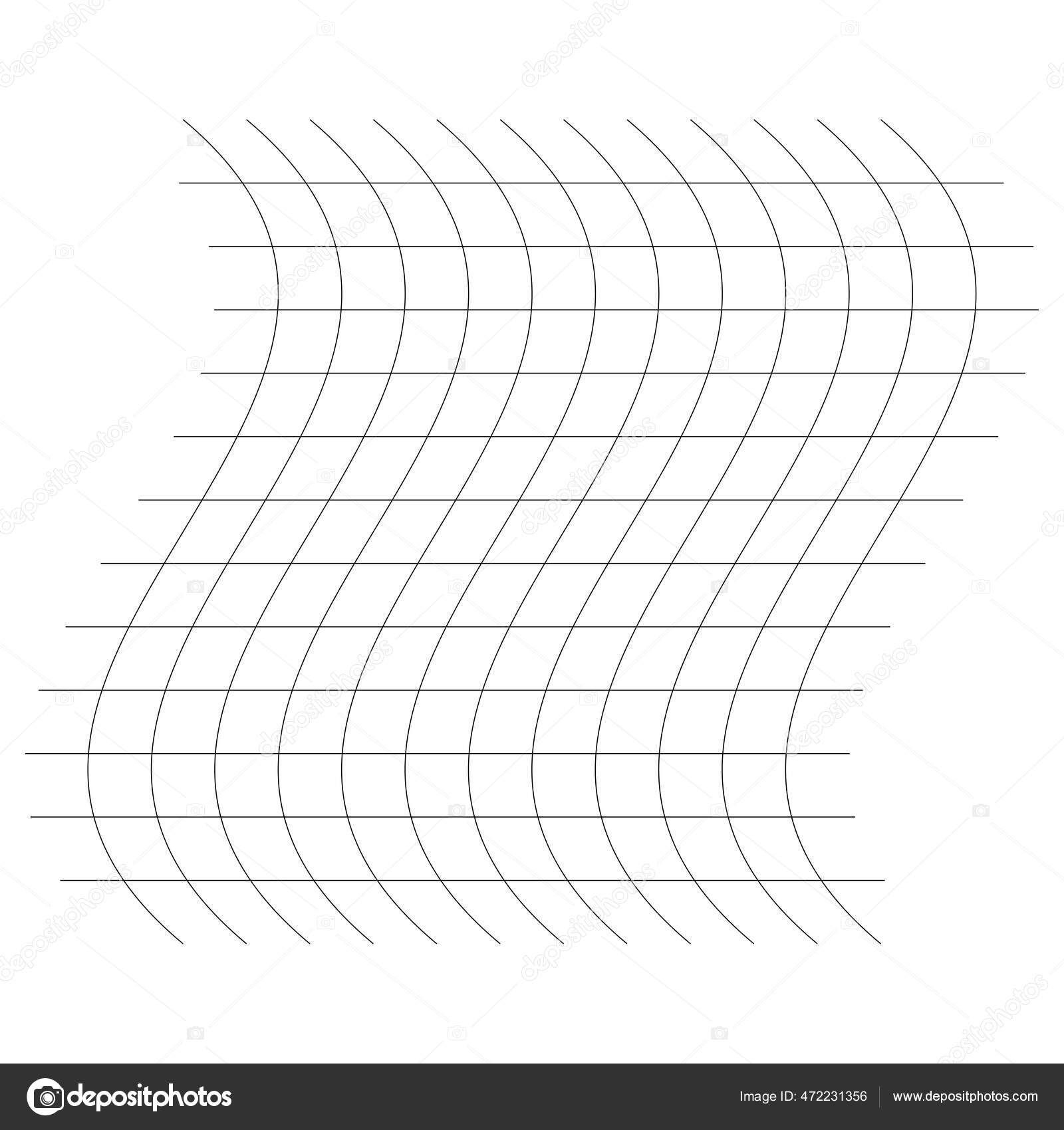 Grid Mesh Lattice Grating Distort Deform Effect Distortion Deformation Array Stock Vector Image ...