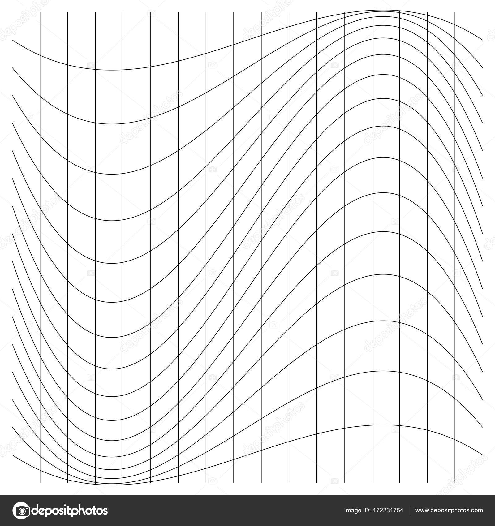 Grid Mesh Lattice Grating Distort Deform Effect Distortion Deformation Array Stock Vector by ...