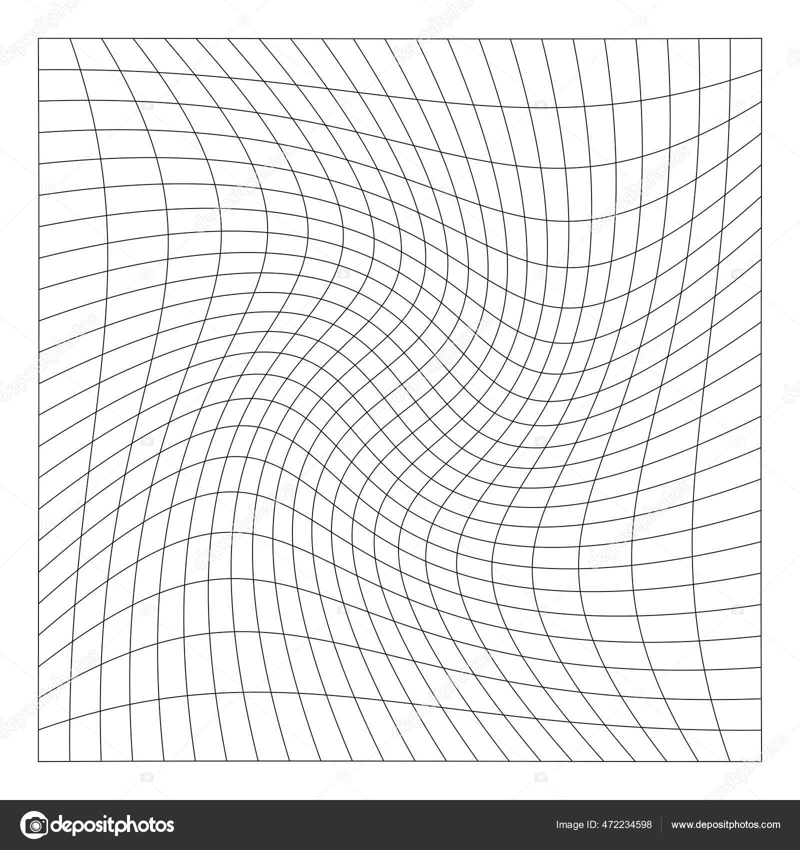 Grid Mesh Lattice Grating Distort Deform Effect Distortion Deformation Array Stock Vector Image ...