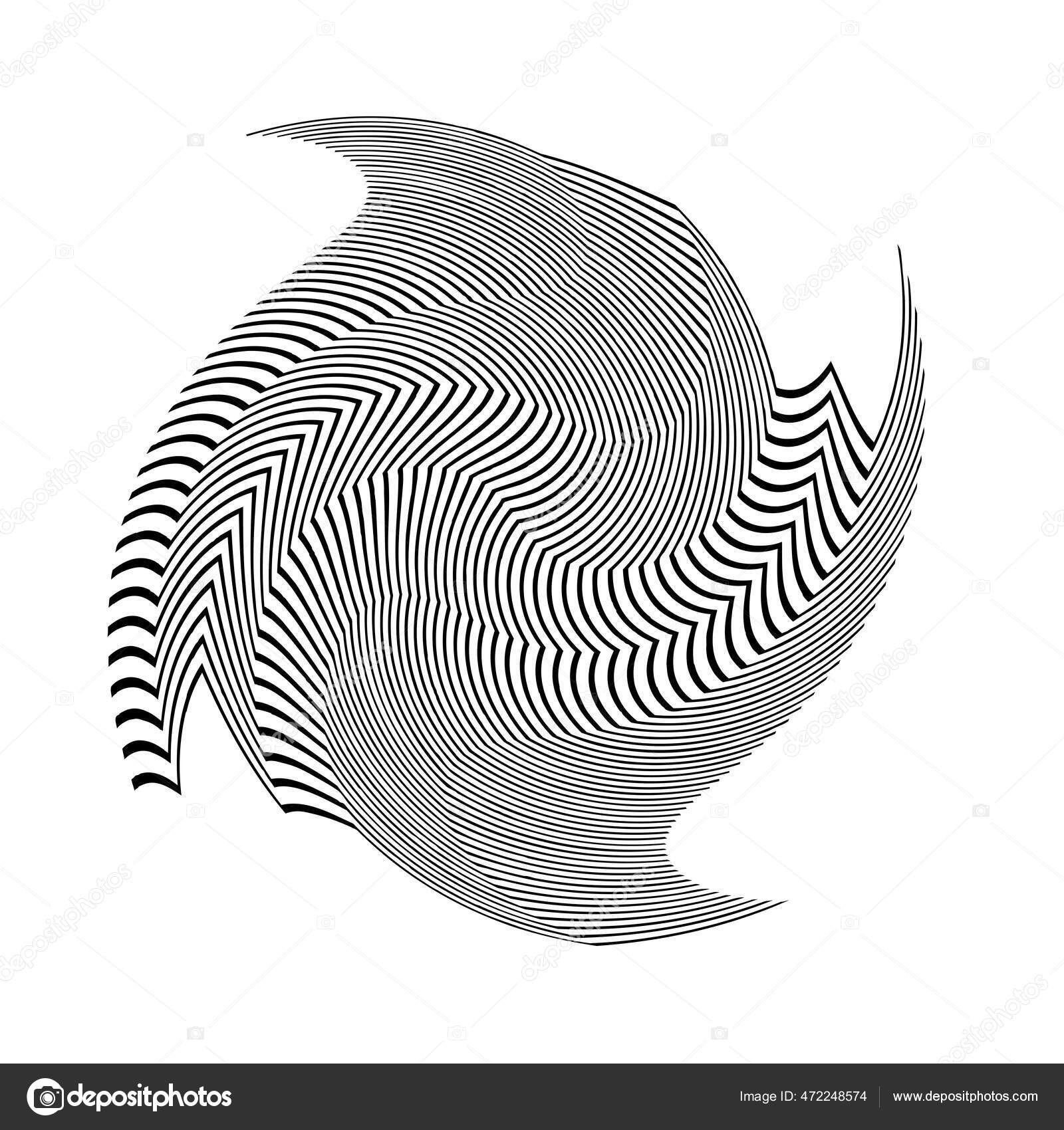 Geometric Spiral Swirl Twirl Abstract Cochlear Helix Volute Element ...