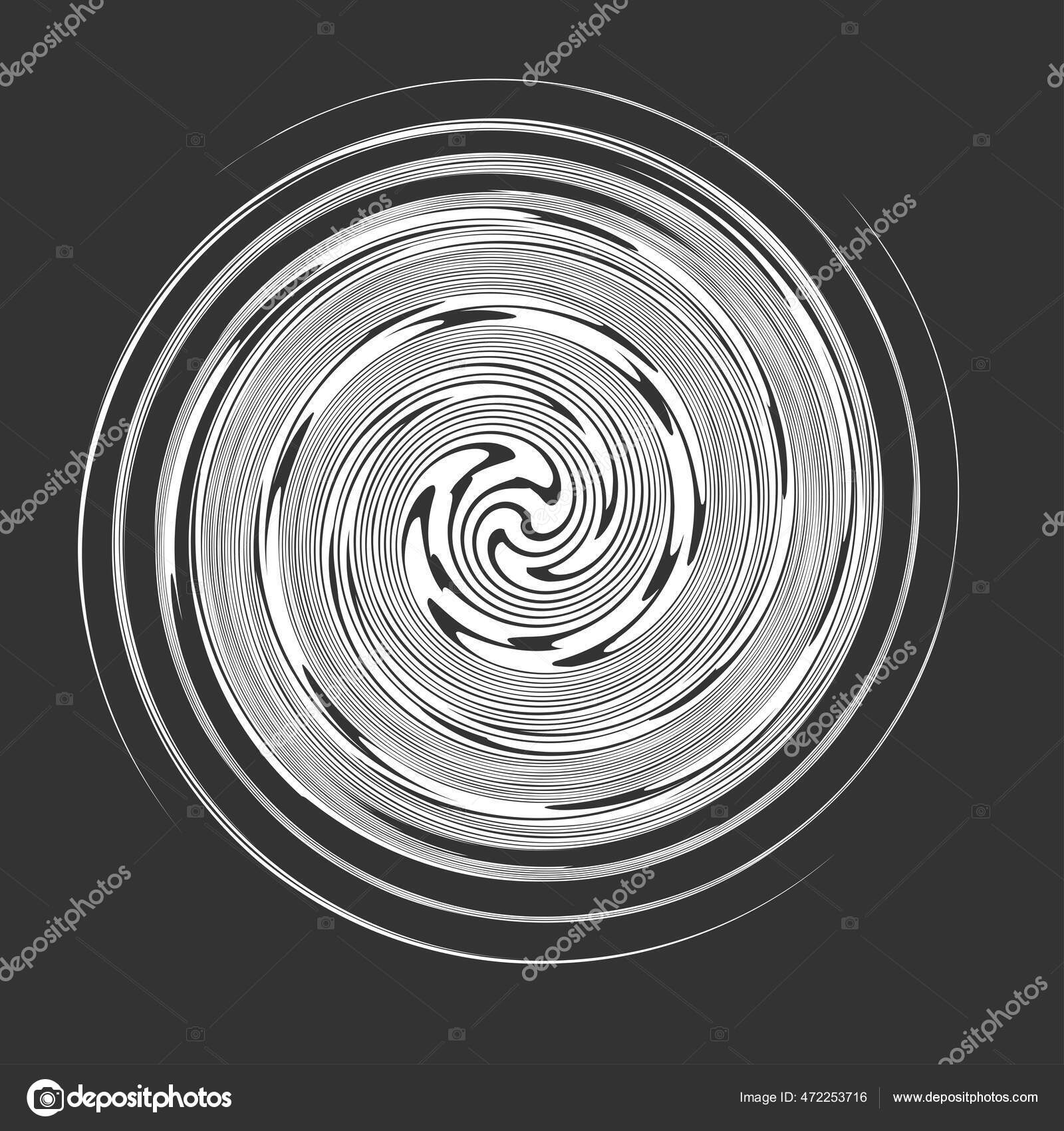 Geometric Spiral Swirl Twirl Abstract Cochlear Helix Volute Element ...