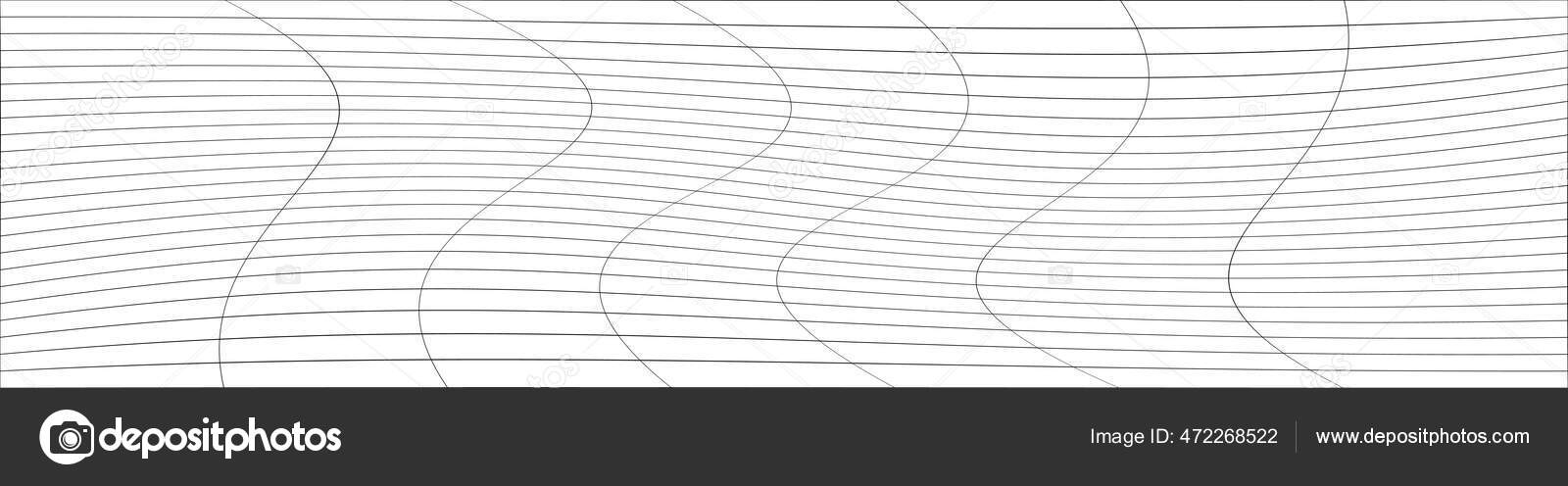 Wavy Ripple Curved Distort Effect Long Oblong Irregular Rectangular ...