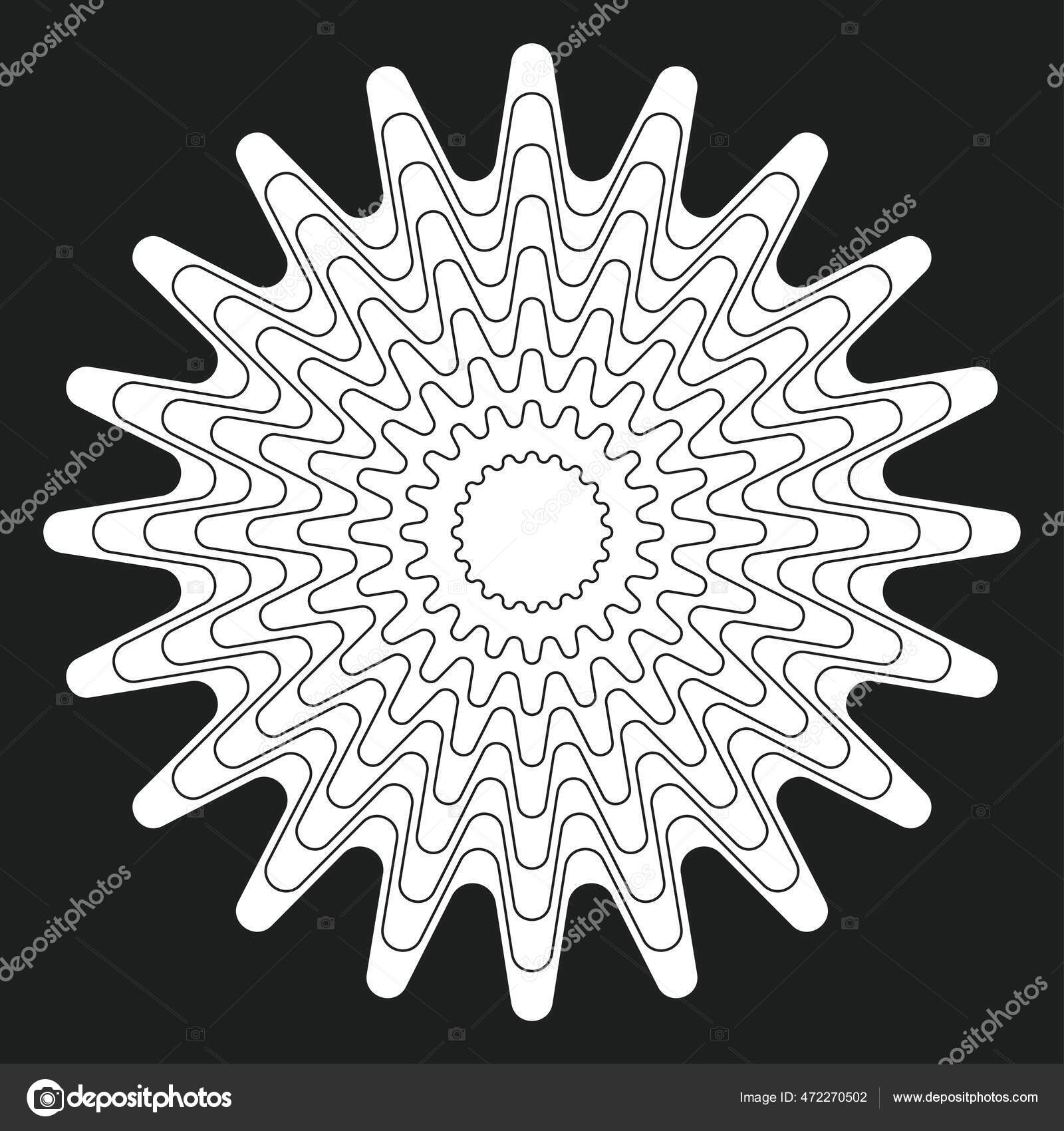 Simple Basic Mandala Motif Icon Symbol Stock Vector by ©vectorguy 472270502