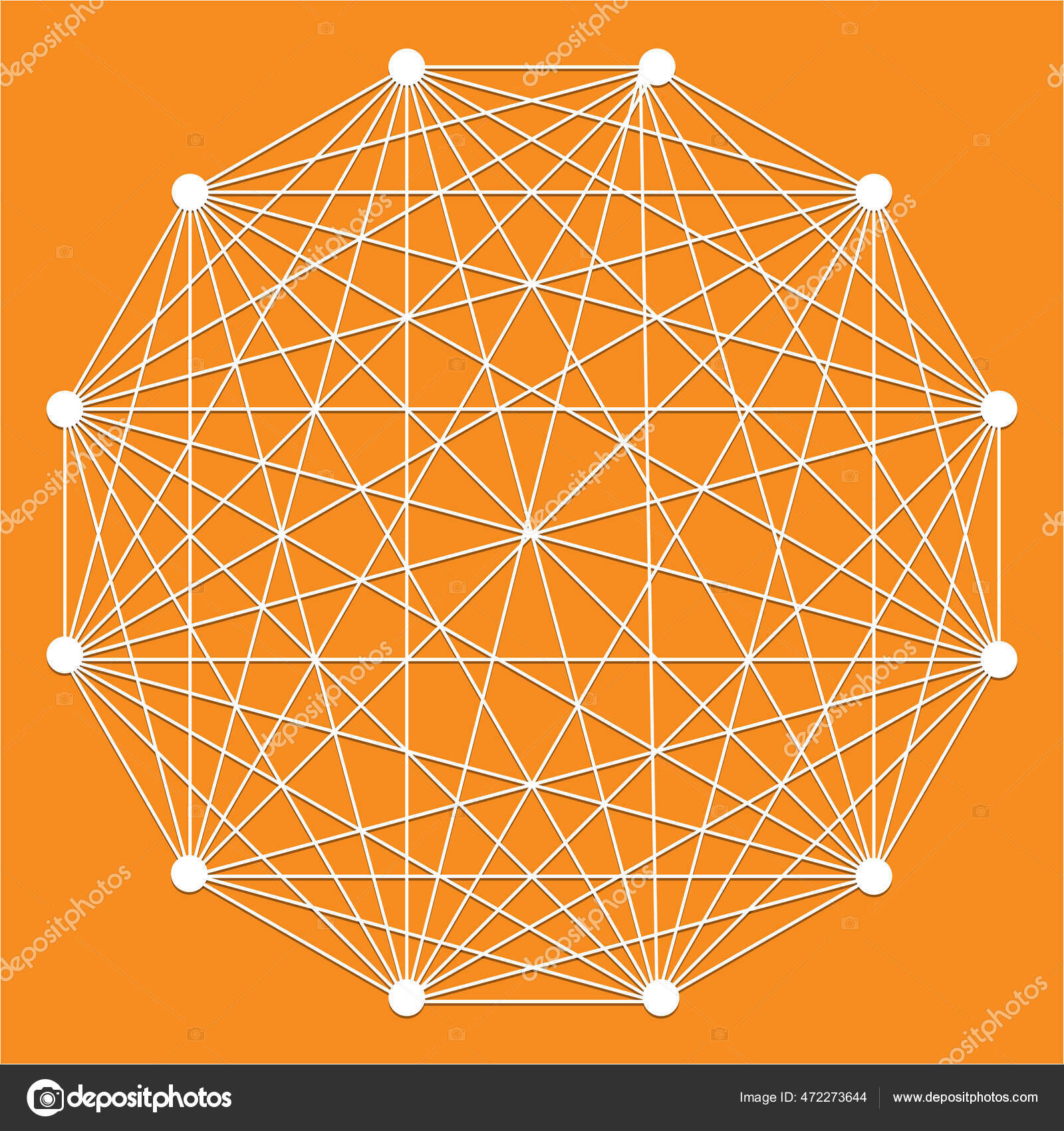 Interlocking Interconnect Polygon Shape Elemenet Vector de stock por ...