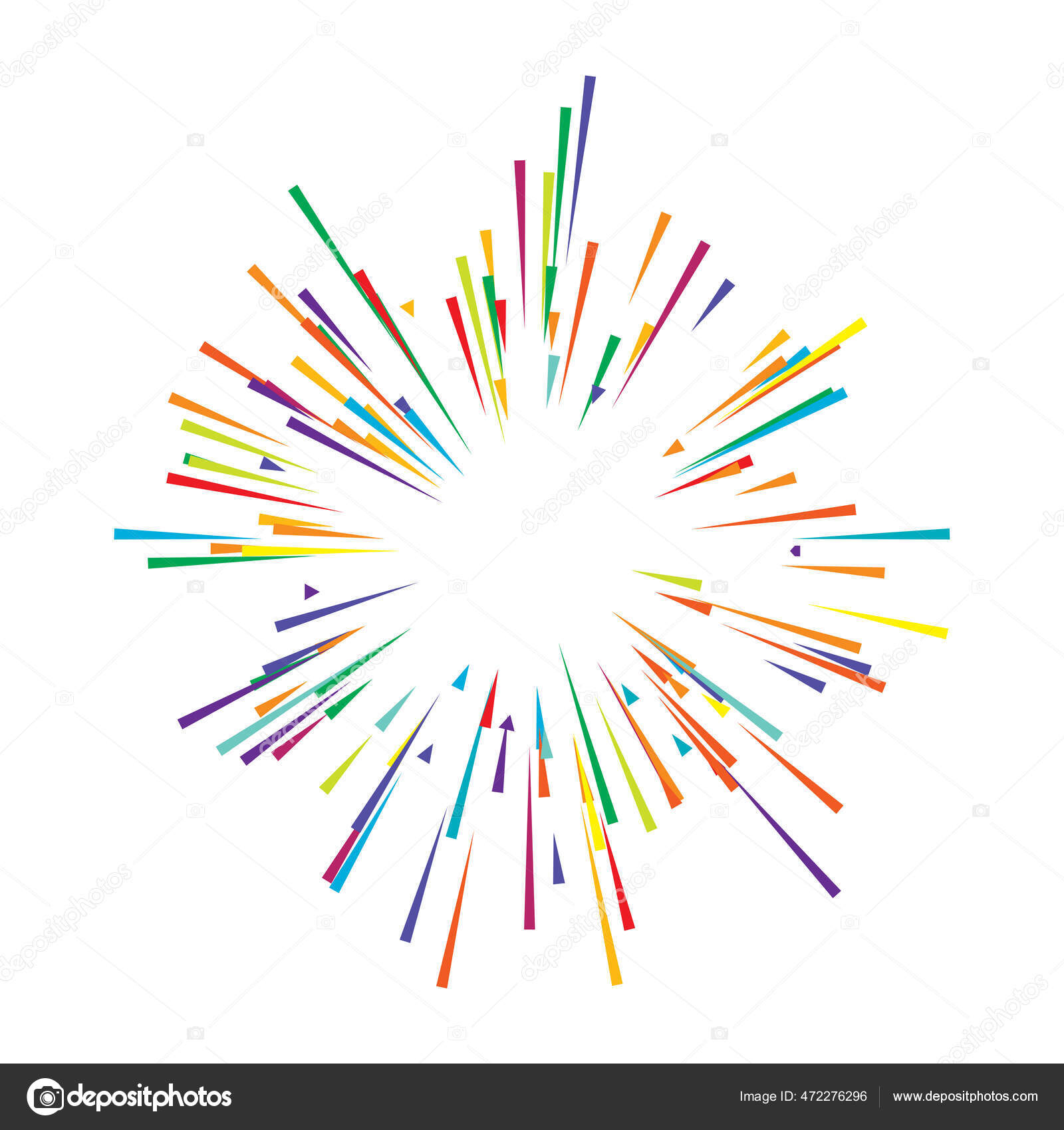 Radial Radiating Lines Beams Rays Random Lines Diverging Stock Vector ...