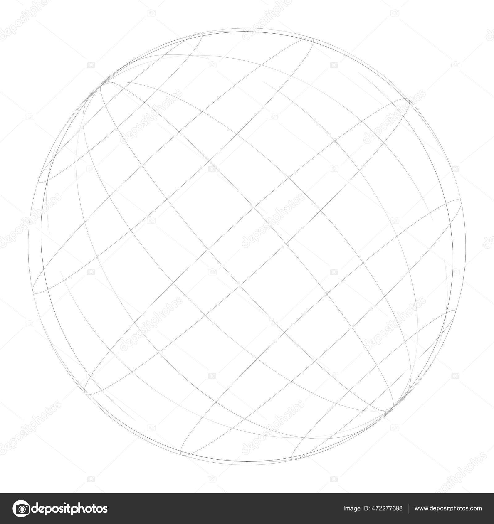 Sphere Orb Ball Wireframe Grid Mesh Surface Stock Vector by ©vectorguy ...